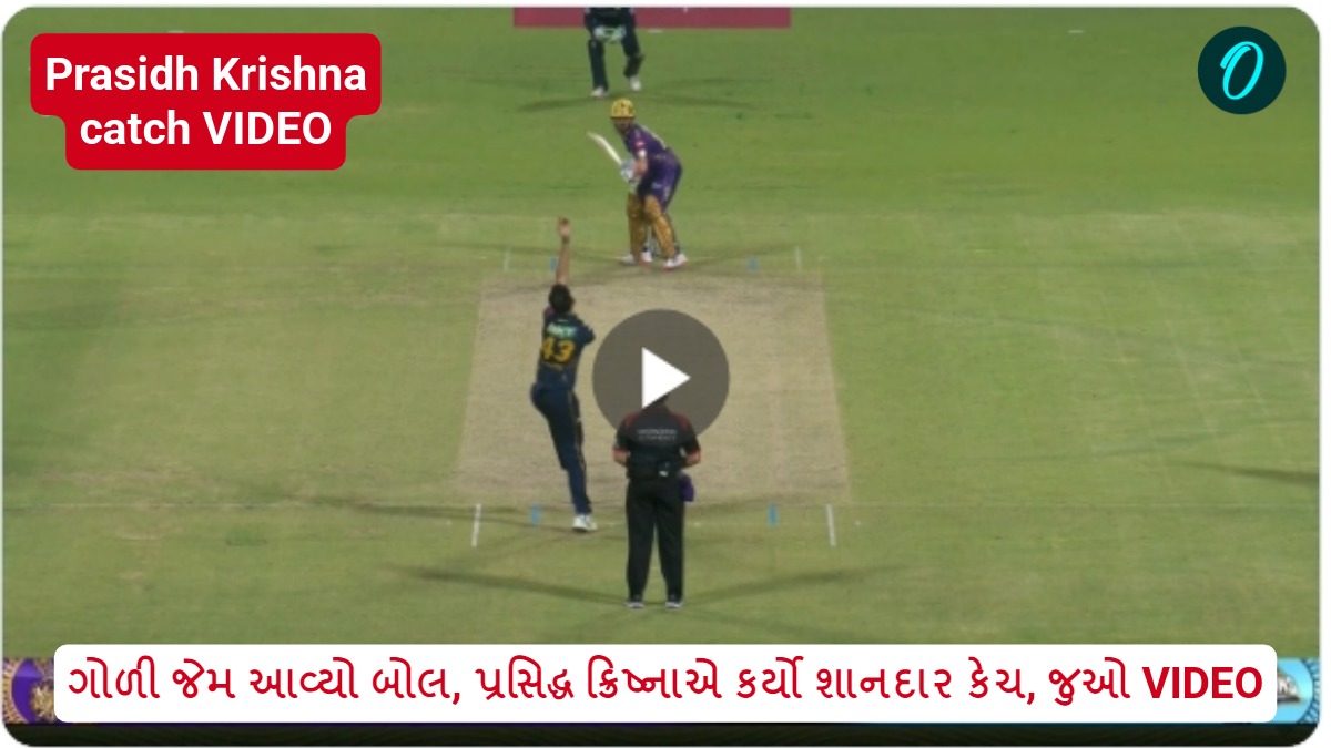 ગોળી જેમ આવ્યો બોલ, પ્રસિદ્ધ ક્રિષ્નાએ કર્યો શાનદાર કેચ, જુઓ VIDEO | Prasidh Krishna catch VIDEO ...