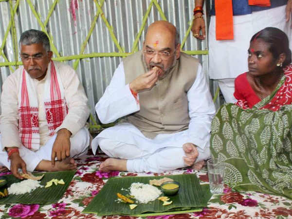 अमित शाह को खाना खिलाने वाला परिवार लापता होने के बाद टीएमसी में शामिल ...