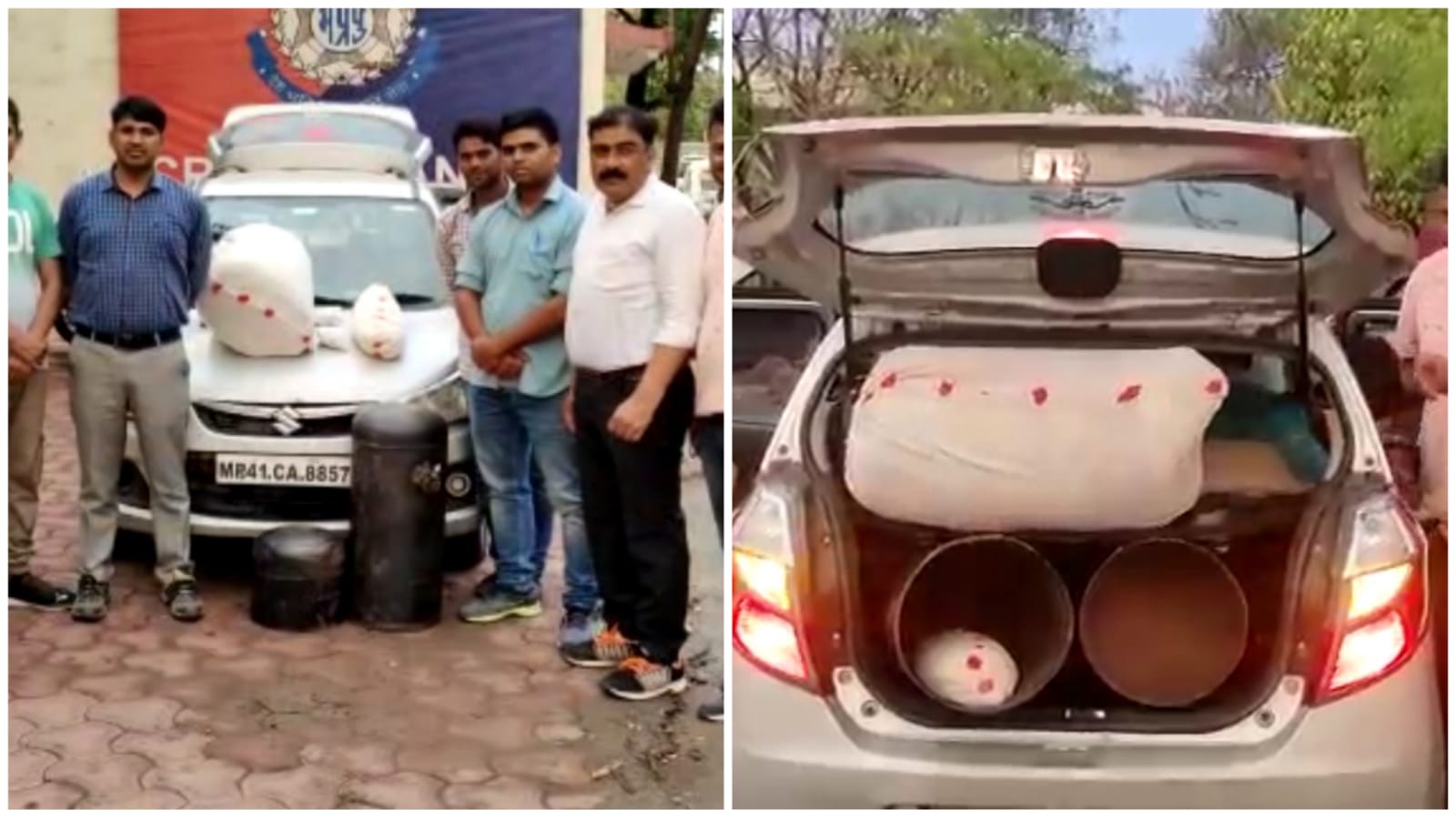 पुष्पा मूवी की तर्ज पर गांजे की तस्करी, आरोपी ने कार के अंदर गैस टंकी ...