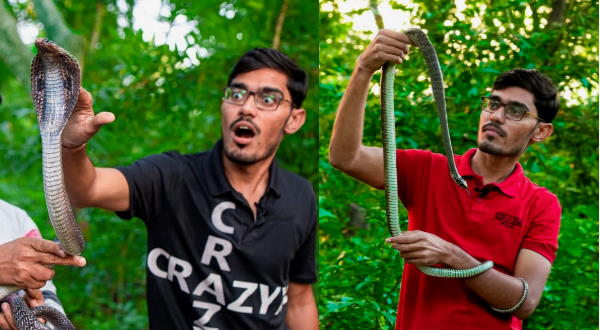 Amit Sharma Snake Bite : यूट्यूबर अमित शर्मा को Cobra सांप ने काटा, चैनल पर रोने लगी Crazy XYZ ...