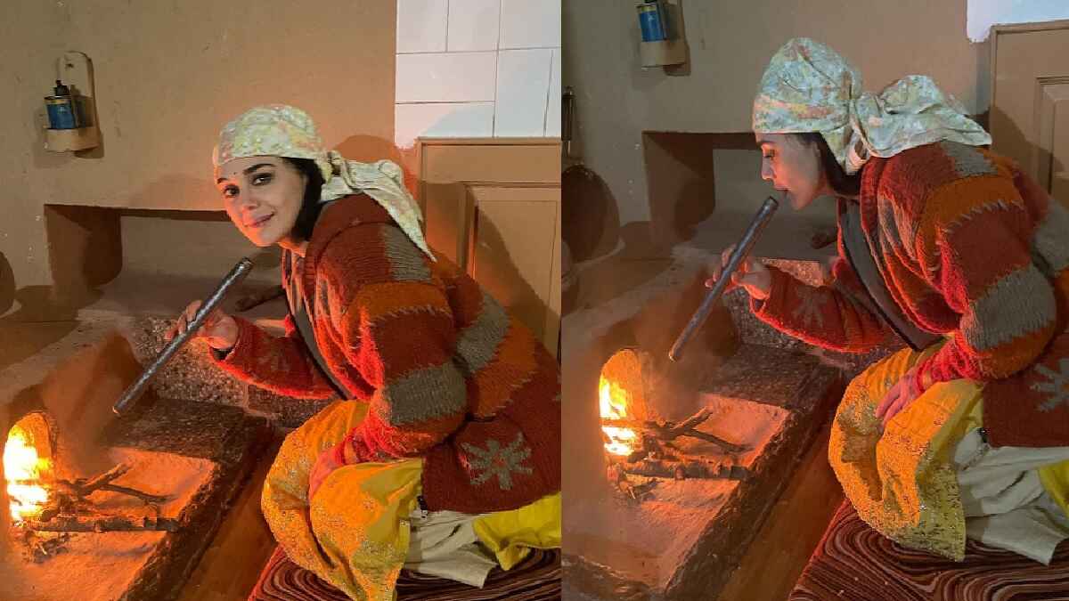 प्रीति जिंटा ने शिमला के घर में चूल्हे पर बनाया खाना, सादगी पर लोग हुए ...