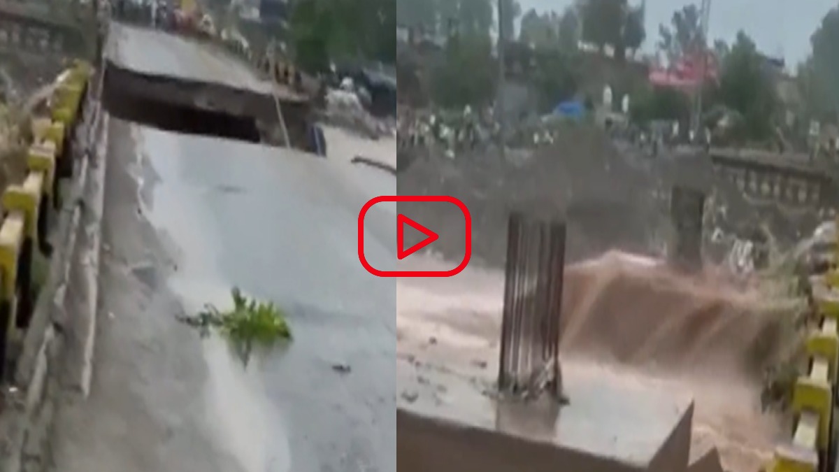 हिमाचल में जल तांडव से तबाही, सोलन में बह गया पूरा पुल, देखिए Video | Destruction due to water ...