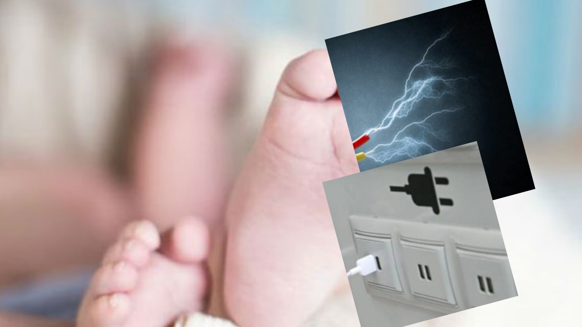 प्लग-इन चार्जर के तार से करंट लगने से सात माह की बच्‍ची की हुई मौत ...