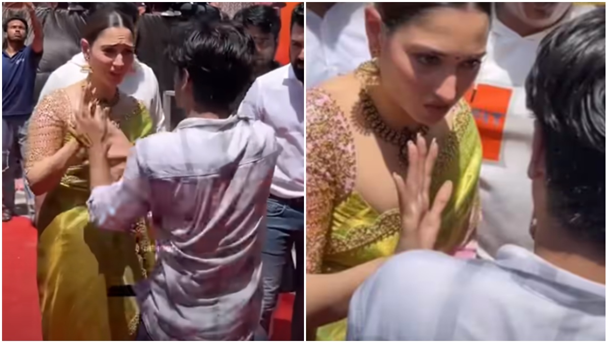 Tamannaah Bhatia से मिलने के लिए फैन ने तोड़ा बैरिकेड, झटके से एक्ट्रेस का पकड़ा हाथ और फिर ...