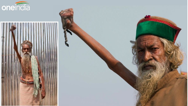 50 सालों से साधु ने एक हाथ को रखा है ऊपर, हैरान कर देगी इसकी वजह ...