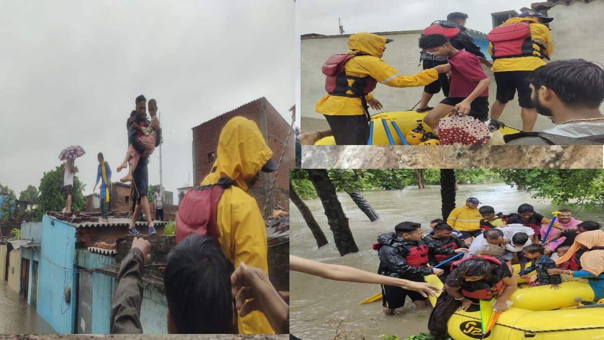 Uttarakhand weather update रुद्रपुर में भारी बारिश से 02 मकानों में जलभराव,एसडीआरएफ ने लोगों को ...