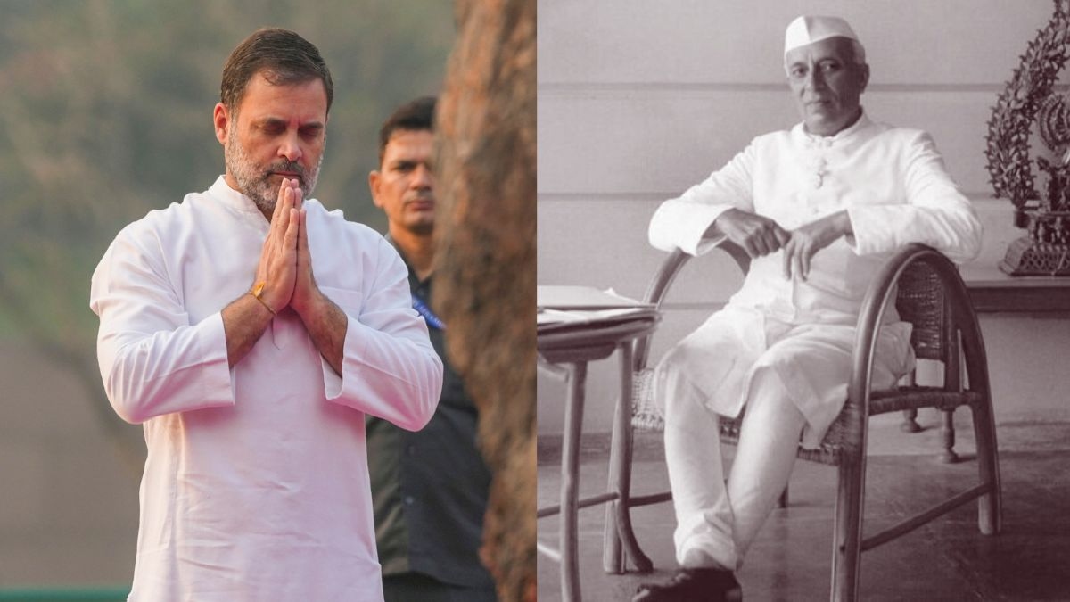 राहुल गांधी ने पंडित नेहरु को उनकी जयंती पर किया नमन, शेयर की राष्ट्र ...