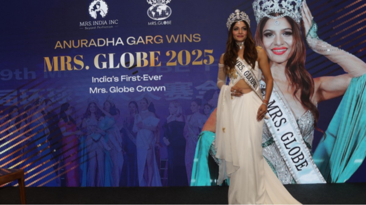 मिसेज ग्लोब इंटरनेशनल' का टाइटल जीत भारत लौटीं अनुराधा गर्ग, शेयर किया ...