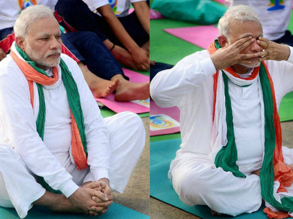 PM Modi obliges people with selfies at Intl Yoga Day celebrations ...