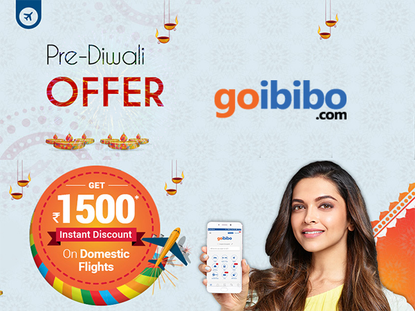GOIBIBO PRE-DIWALI OFFER - Get Rs. 1500 Instant Discount on Flight ...