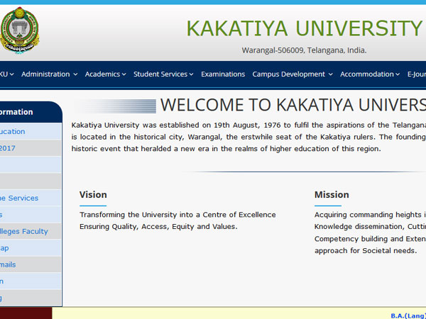 Kakatiya University Degree results 2017 declared, website crashes, how ...