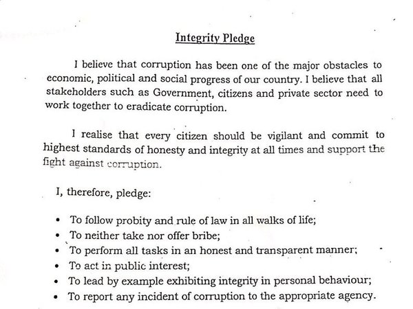Vigilance Awareness Week: Public servants take integrity pledge - Oneindia News