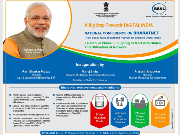 Centre launches BharatNet phase II, to reach 50 lakh households by 2020 ...