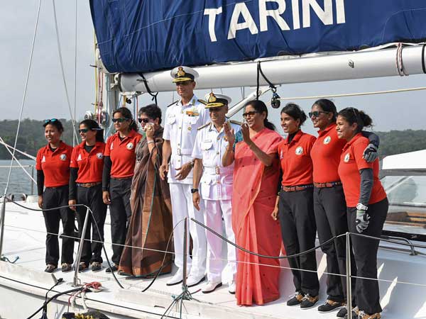 After historic global circumnavigation, all women Indian Navy crew ...