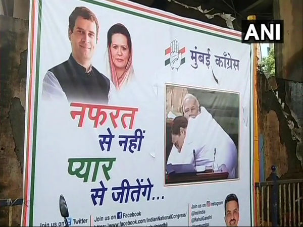 Mumbai: Congress puts up posters of Rahul Gandhi hugging Modi ...
