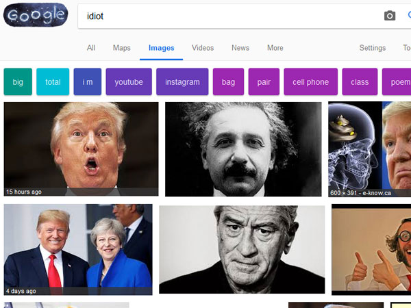 What happens when you type ‘idiot’ on Google images: Check for yourself ...