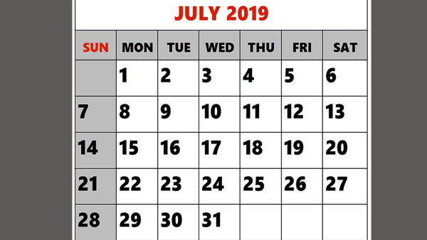 Important days and dates of July 2019: Official and unofficial ...