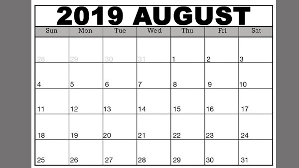 Important days and dates in August 2019 - Oneindia News