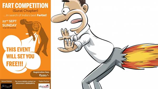 India's first 'fart competition' in Gujarat after toilet theme cafe ...