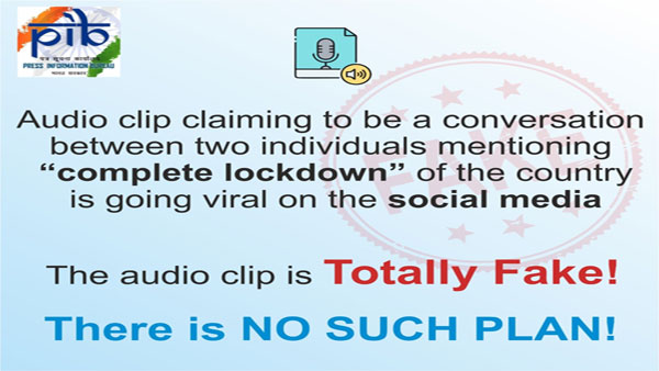 The audio clip speaking about an India lock down is fake: Do not ...