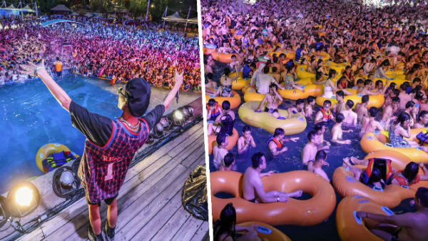 Wuhan pool party: Thousands of party-goers cram into water park without ...