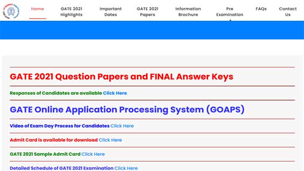 Direct link to download GATE final answer key 2021 - Oneindia News
