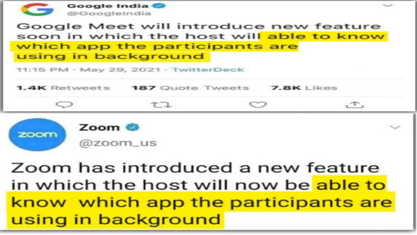 Fake: Google Meet, Zoom have not introduced feature that lets host know ...
