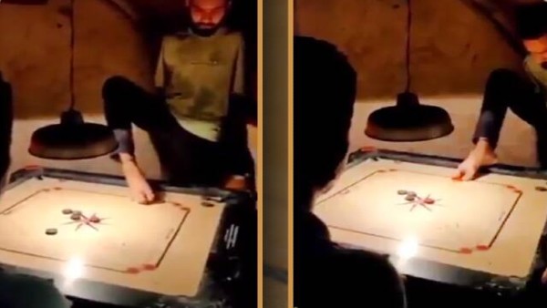 Viral video: Specially-abled man play carrom with toes, strikes super ...