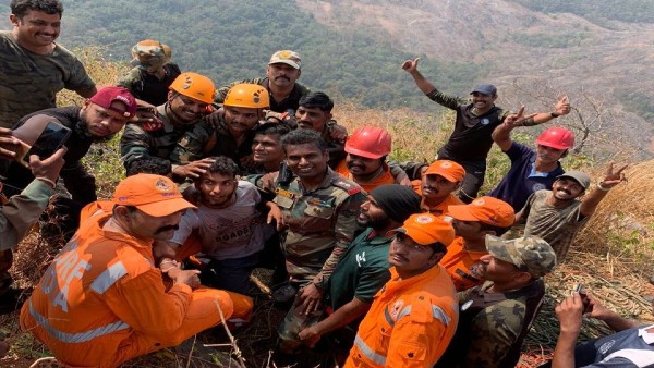 Kerala: After 45-hour-long operation, trekker trapped in hill cleft ...