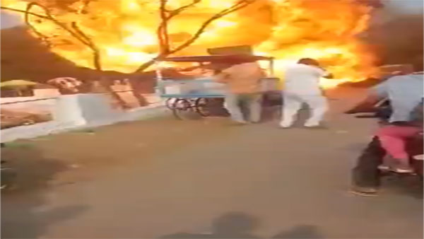 Watch: Royal Enfield catches fire and then bursts into flames ...