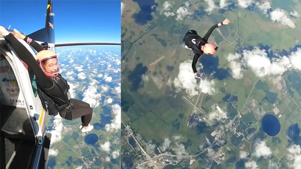 Watch: Woman's stunning workout before skydiving amazes internet ...