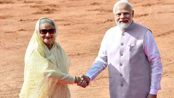 Sheikh Hasina received by PM Modi says we value India’s contribution ...