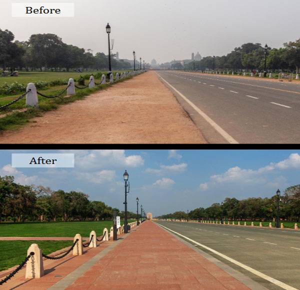Kartavya Path: Before and now [Photos] - Oneindia News