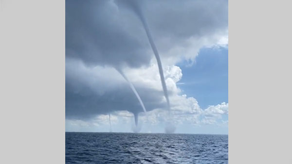Multiple waterspouts spotted spinning near Spanish island; Twitterati goes gaga over viral video ...