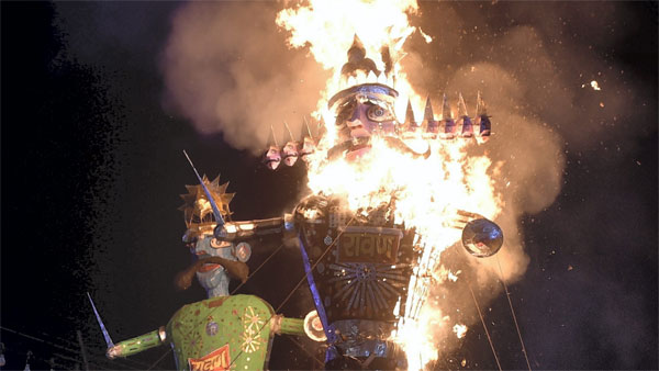 Notices issued to civic officials after Ravana effigy remains half ...