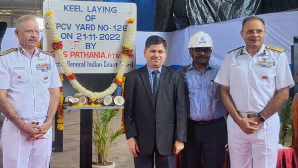 Coast Guard DG lays keel for 2 new pollution control vessels at Goa ...