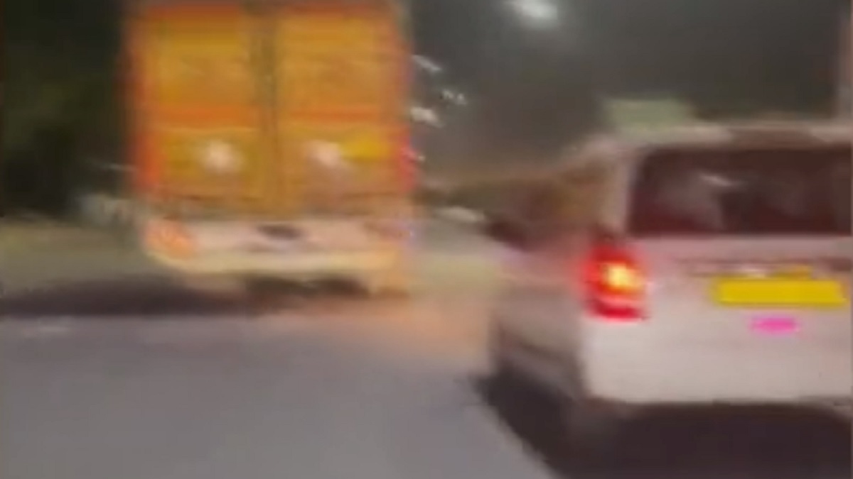 Man dragged on car bonnet in Ghaziabad over road rage - Oneindia News