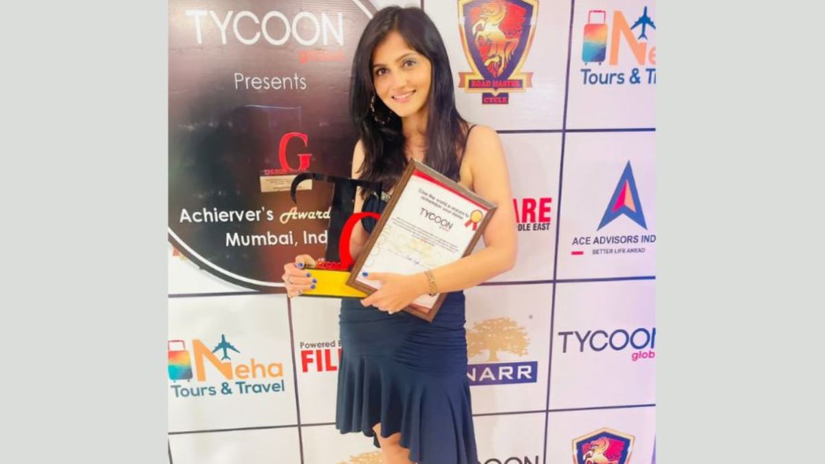 Actress Sonal Singh awarded Grand Tycoon Global Achievers Award 2023 for 'Emerging Talent Of The ...