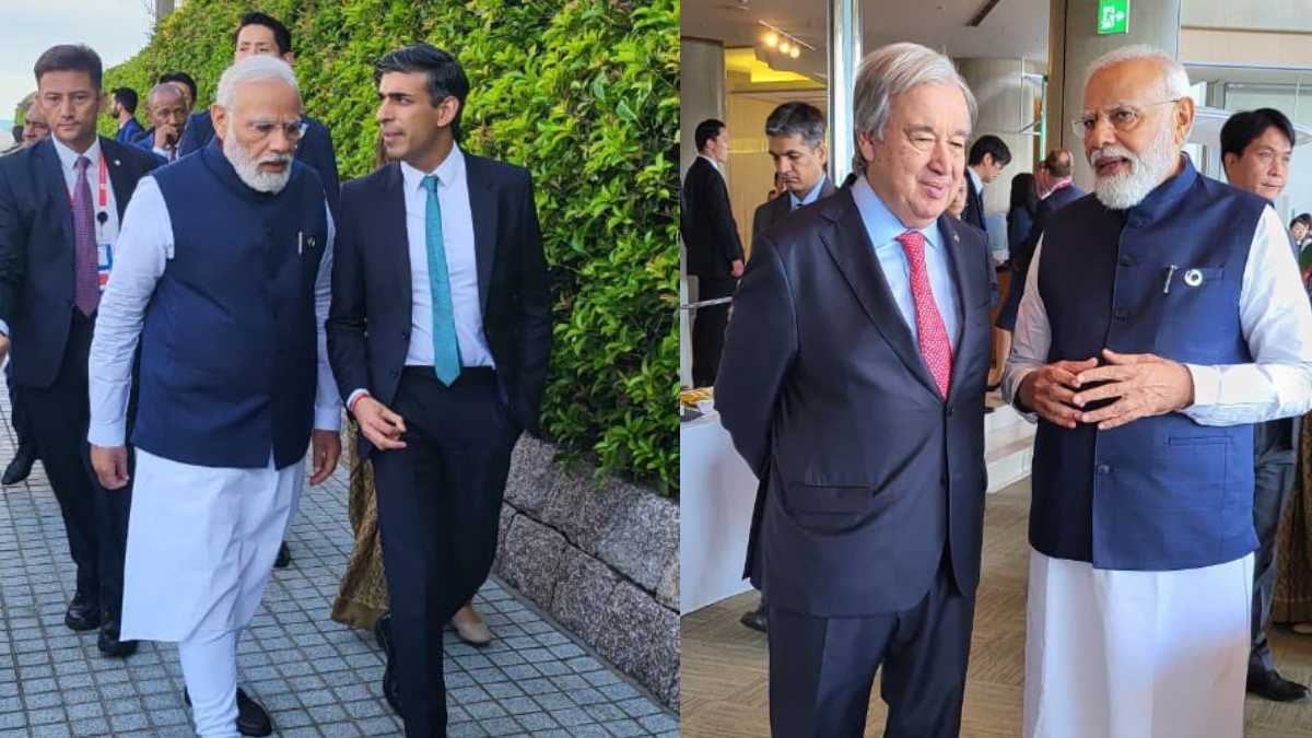 PM Modi Meets British PM Rishi Sunak, Indonesian President Widodo And UN Chief In Japan ...