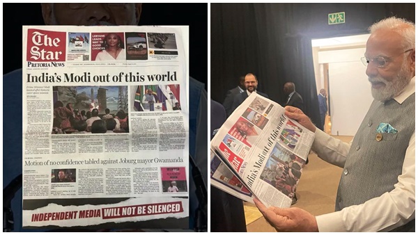 'India's Modi Out Of This World': EAM Shares Pic of PM Modi Holding ...