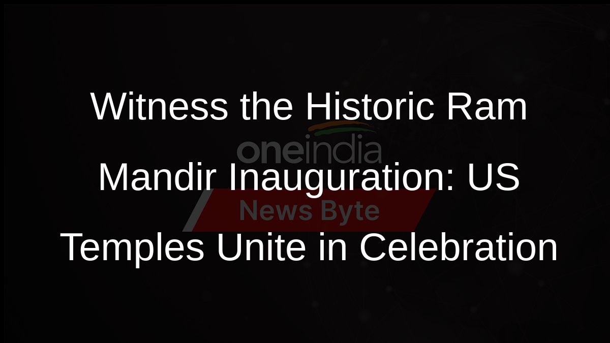 US Temples to Celebrate Ram Mandir Inauguration with Week-long ...