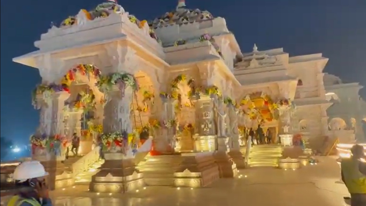Ram Mandir Video: Glimpse Of Ayodhya's Ram Temple Before Grand Opening ...