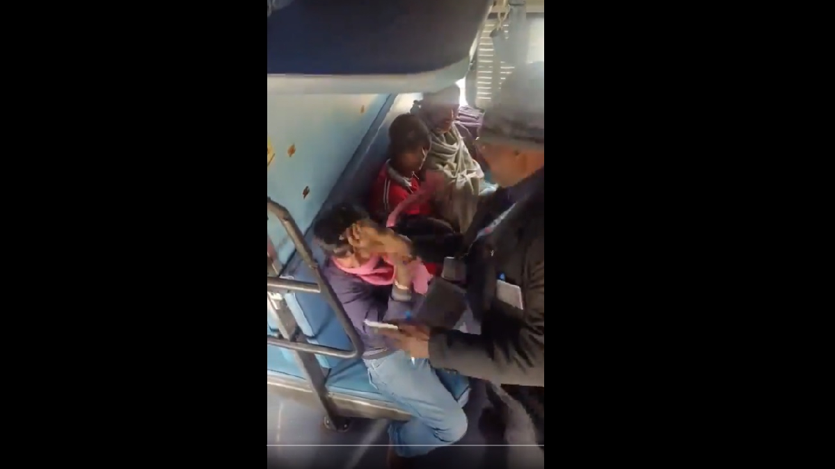 Viral Video Shows Railway Ticket Collector Slapping A Man Travelling ...