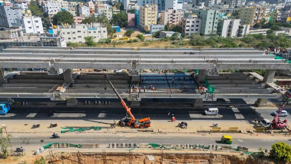 Bangalore Metro Phase 2B Milestone: 200 U-Girders Installed For Namma Metro's Airport Link ...