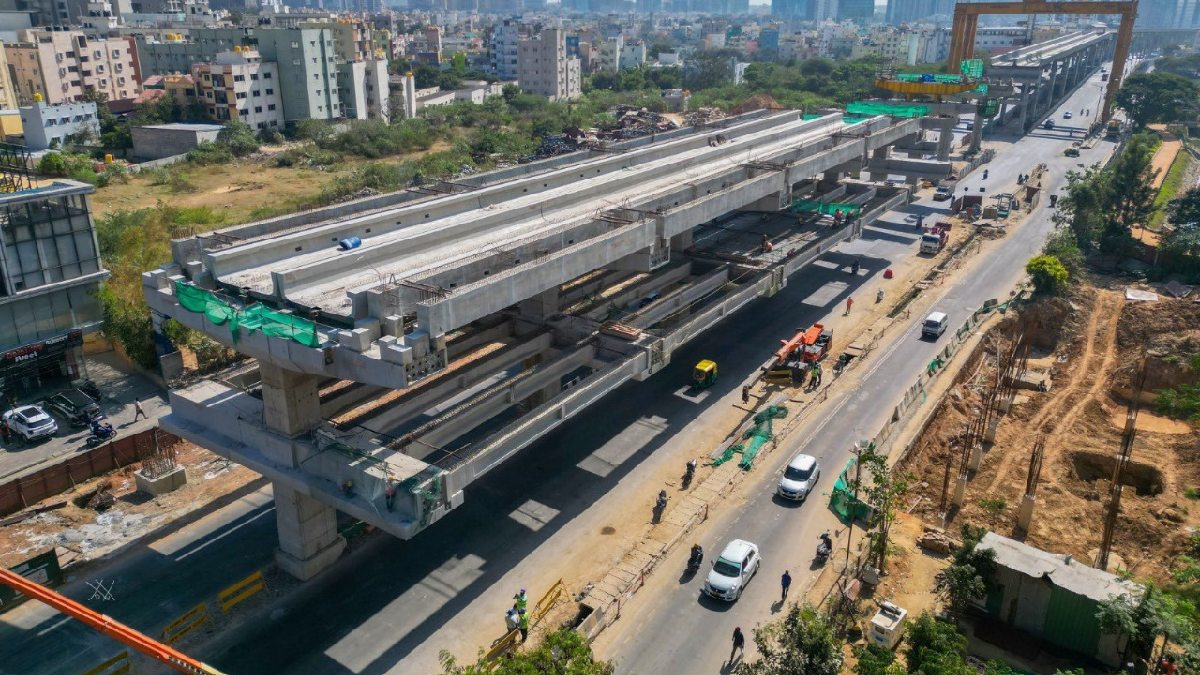 Bangalore Metro Phase 2B Milestone: 200 U-Girders Installed For Namma ...