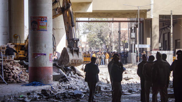 Panic At Delhi's Gokulpuri Metro Station As Portion Of Boundary Wall ...