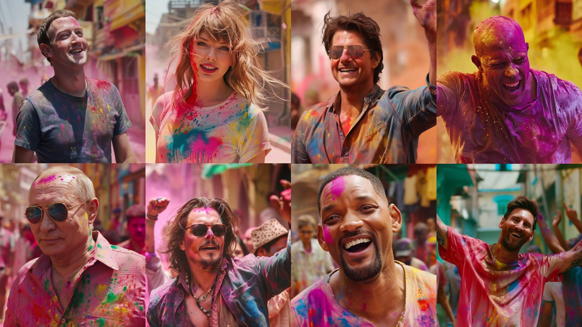 A Colorful Celebration: Imagining Holi With The World's Top Icons In ...