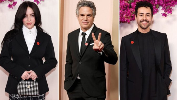 Oscars 2024 Highlights: Celebrities Don Subtle Protest Symbols, Red ...
