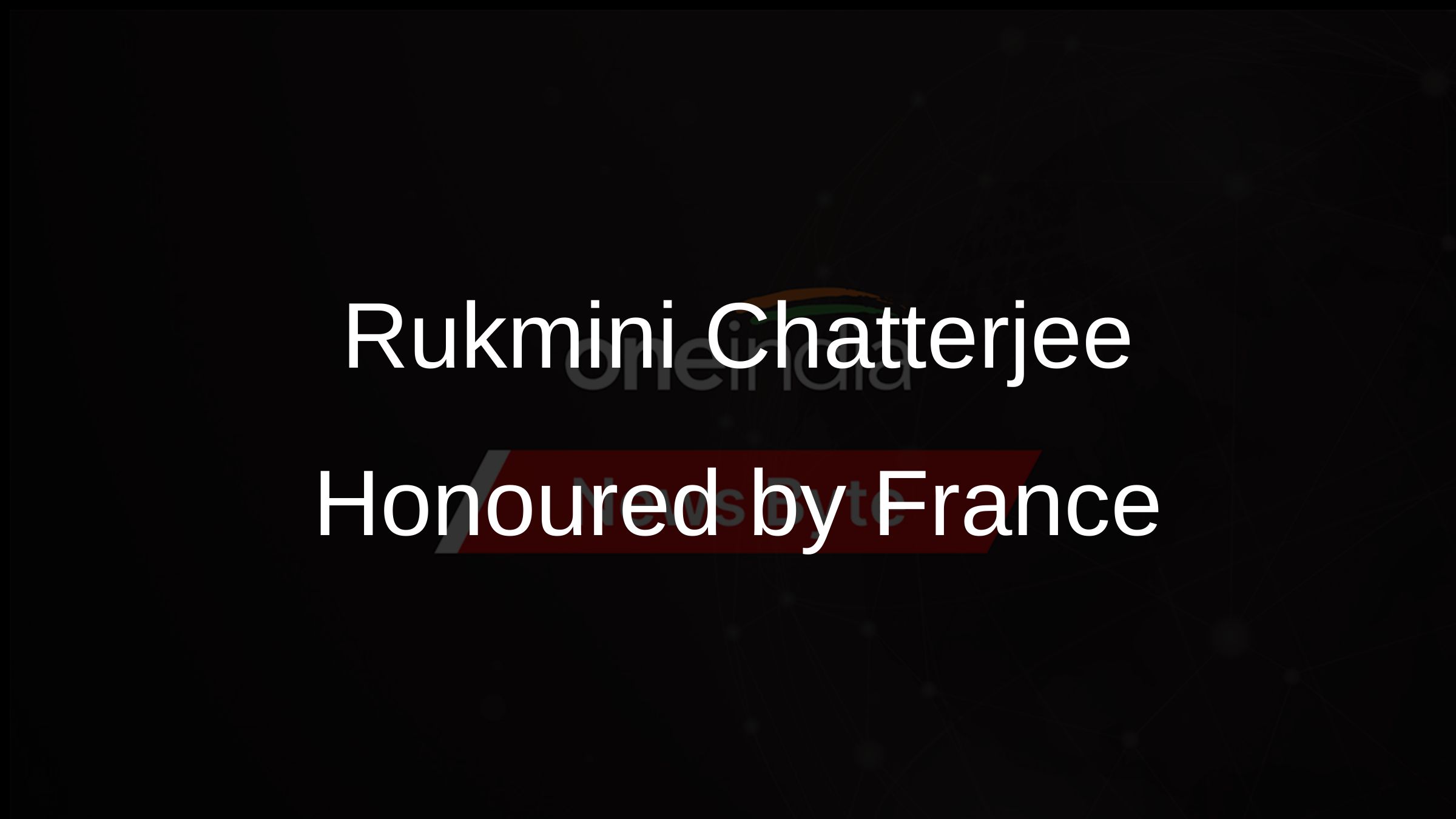 Rukmini Chatterjee Honoured with French Knight of the Order of Arts and ...