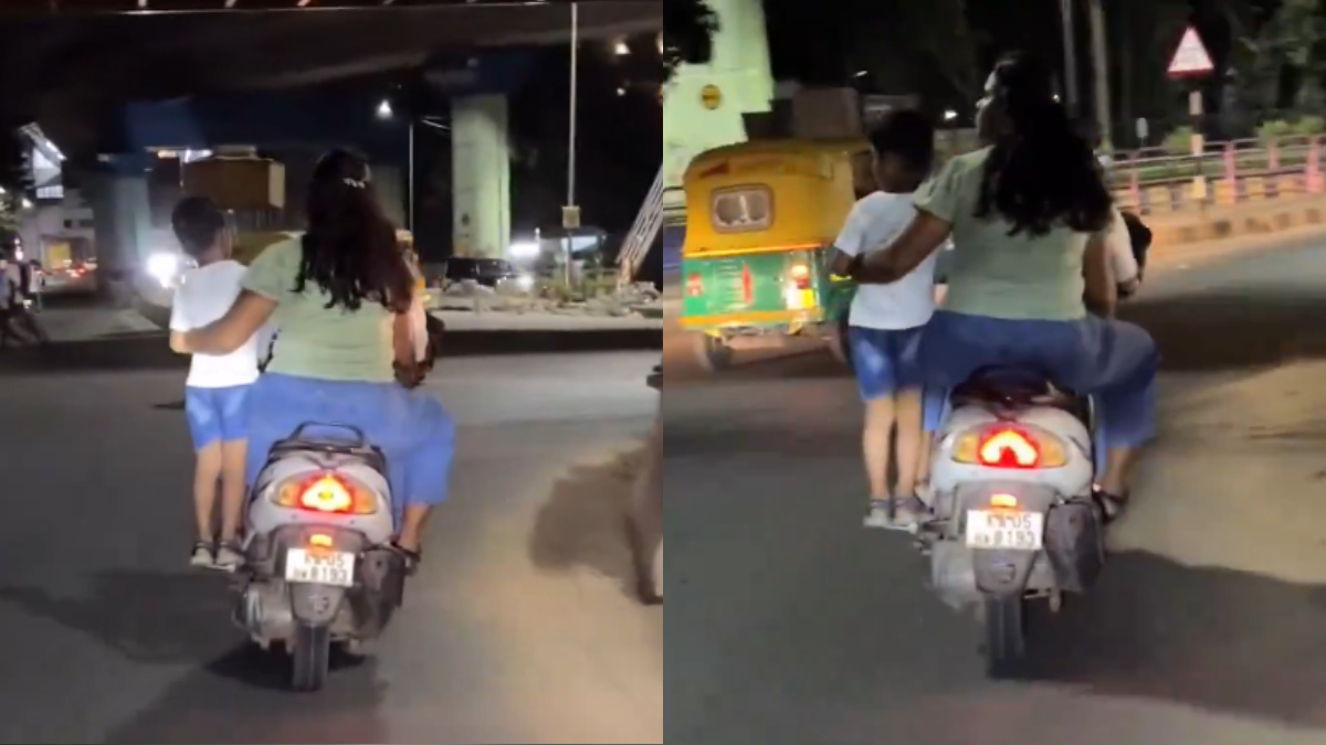 Bengaluru Couple Face Backlash For Riding Scooter With Child Standing On Footrest - Oneindia News